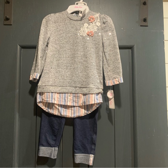 Little Lass | Matching Sets | Little Lass Girls 2 Piece Top And Pants ...